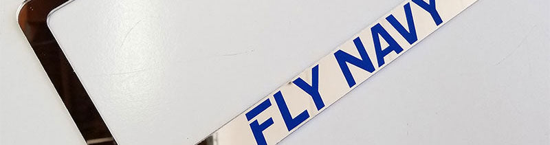 Fly Navy License Plate Frame – YOAST FABRICATION